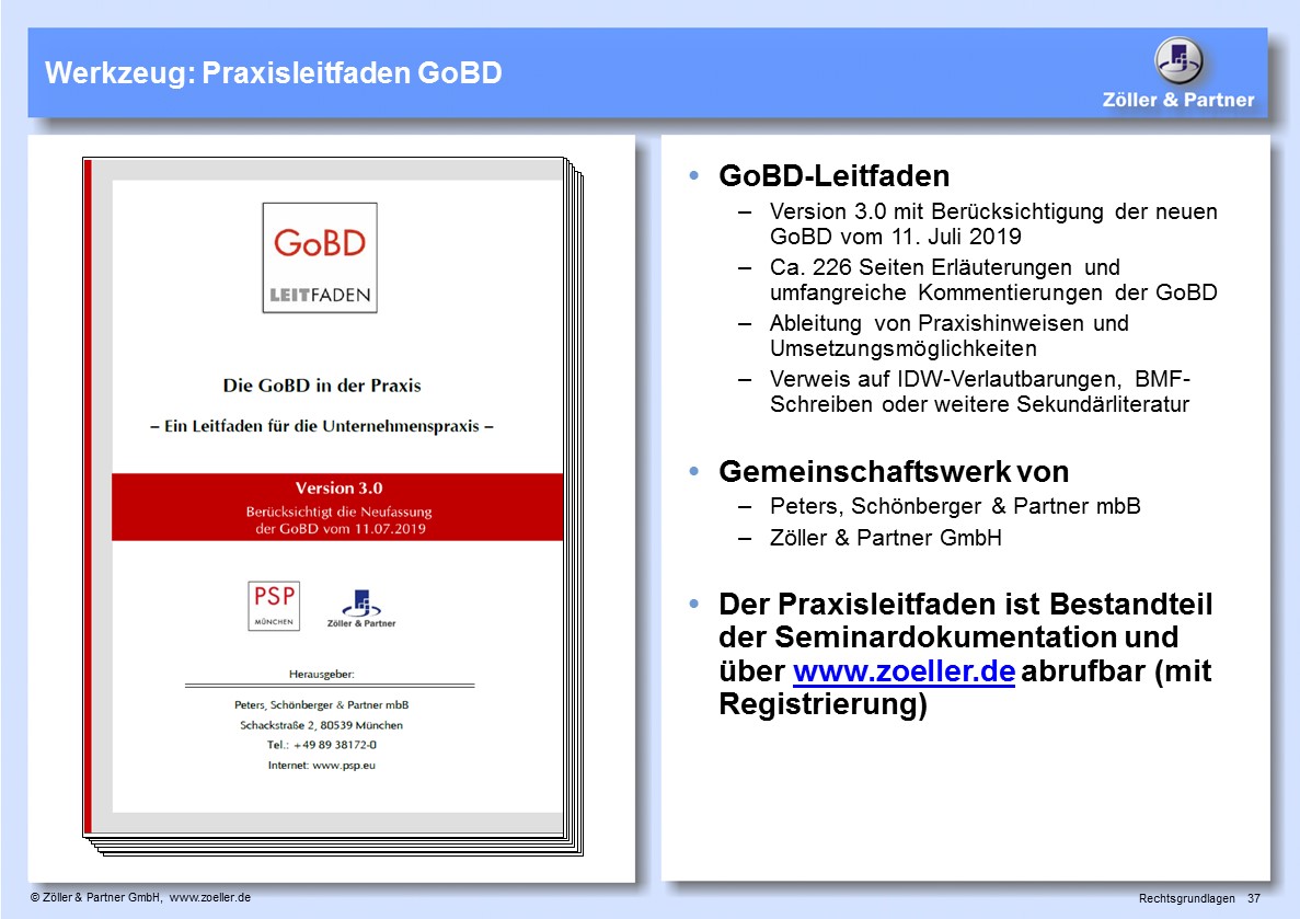 Neufassung der GoBD | Zöller & Partner